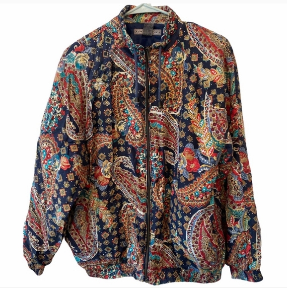 Robert Graham | Jackets & Coats | Robert Stock Silk Paisley Zipup ...